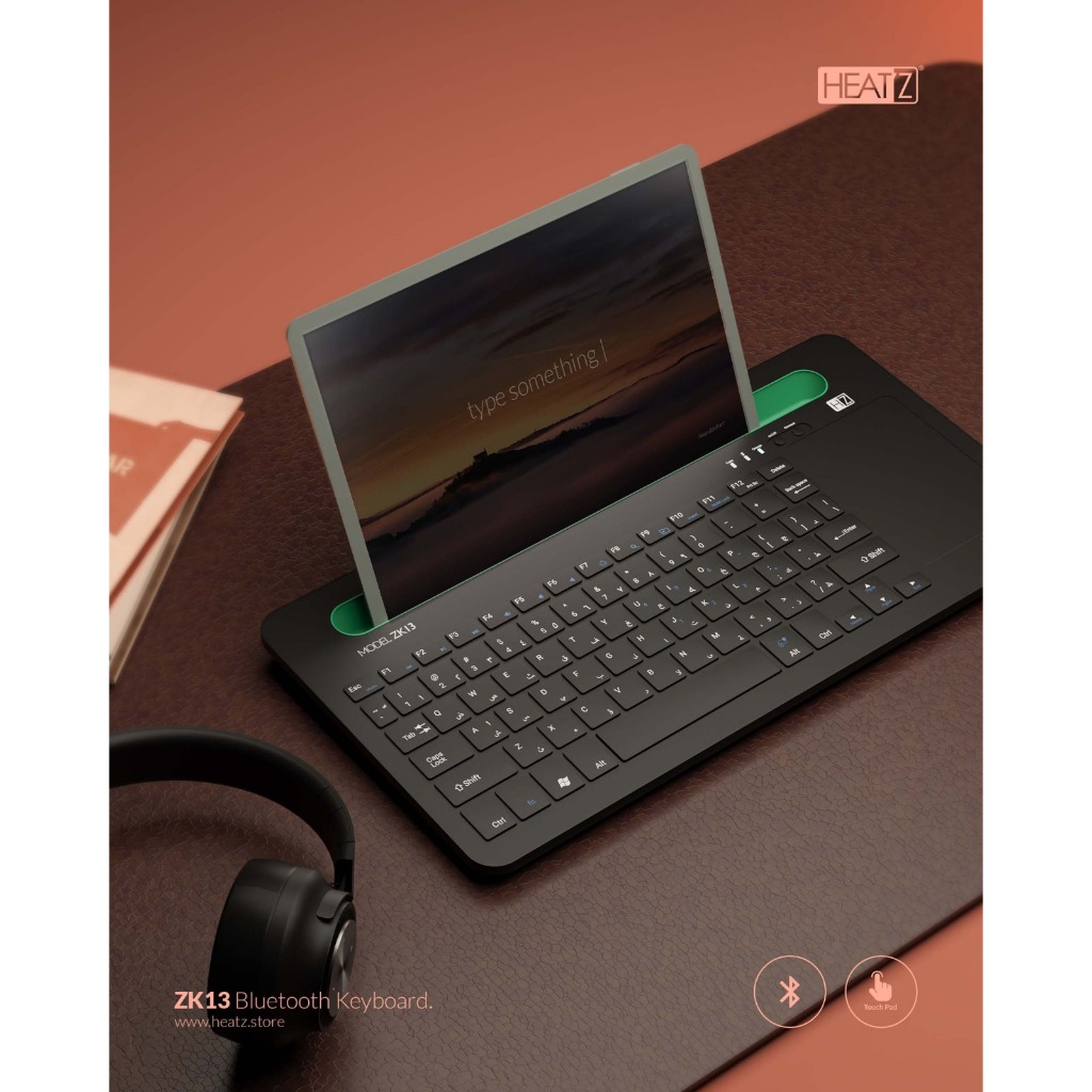Zk13 Touch Pad Standy Bluetooth Keyboard | Heatz | Shopee Malaysia