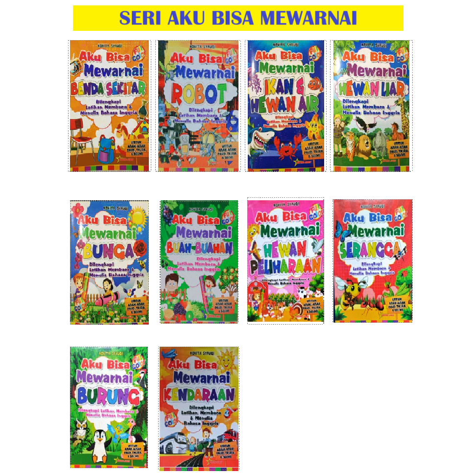 Series I Can Coloring & PAUD Learn To Color (Full Color) | Shopee Malaysia