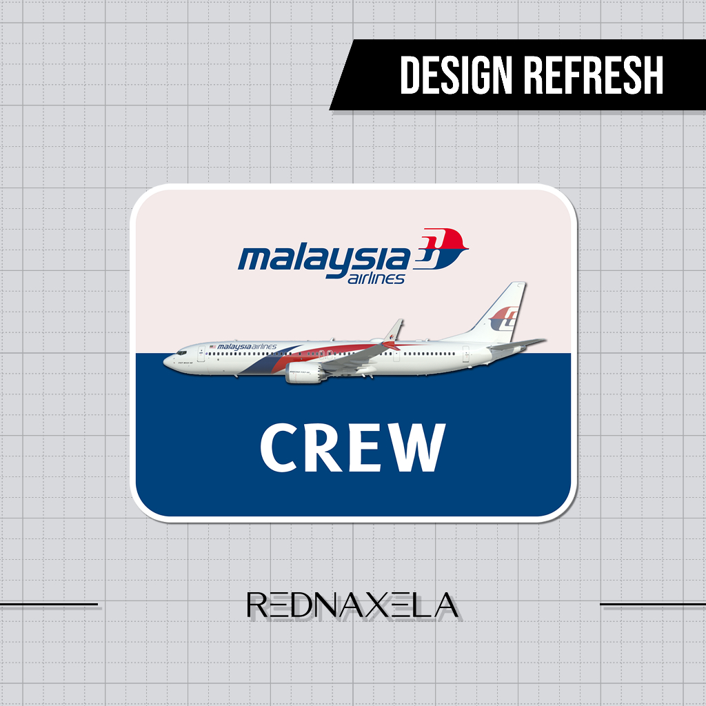 Vinyl Sticker Malaysia Airlines Card Model Crew Sign Sticker | Shopee ...