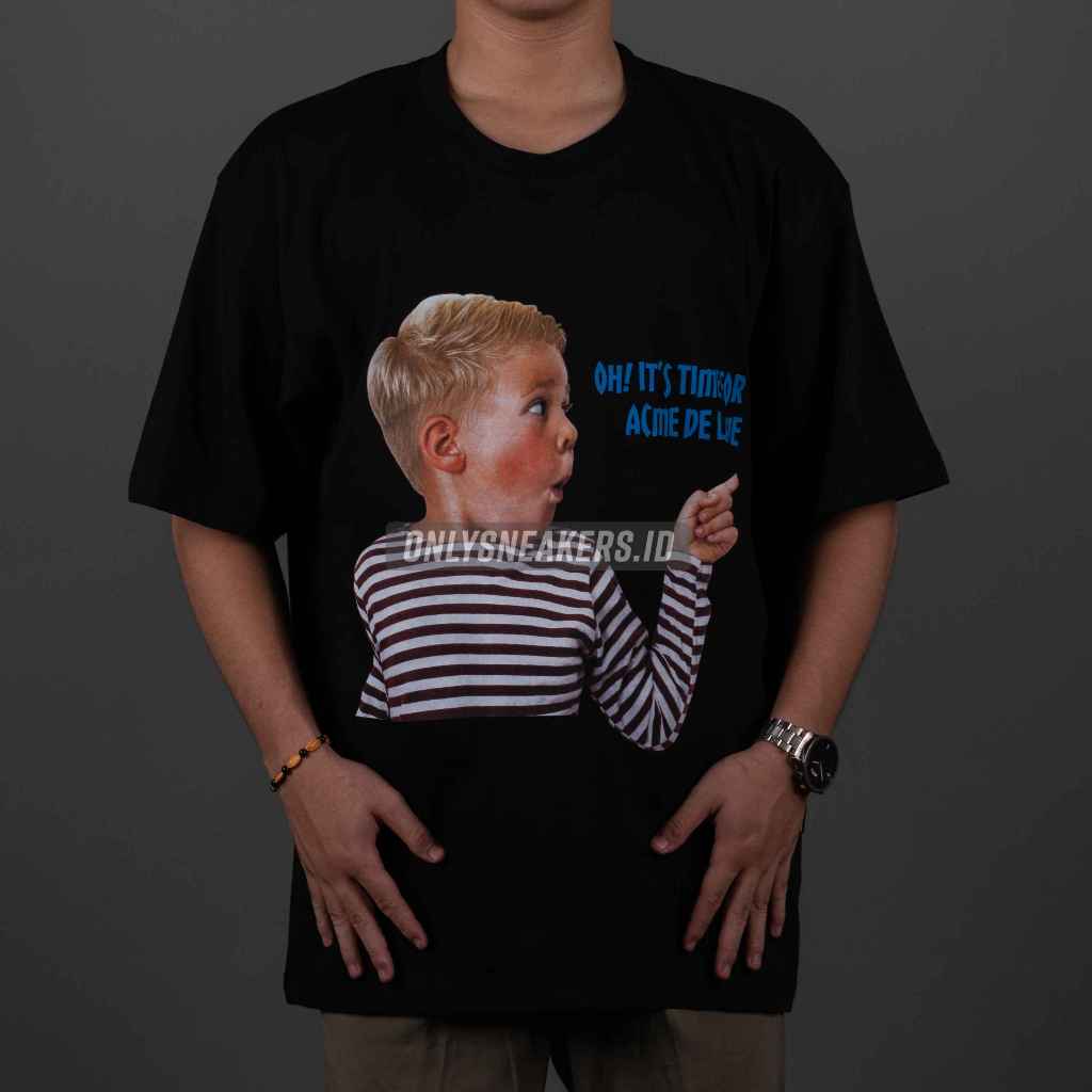 Adlv BABY FACE FINGER POINTING LETTERING BLACK TEE (100% AUTHENTIC ...