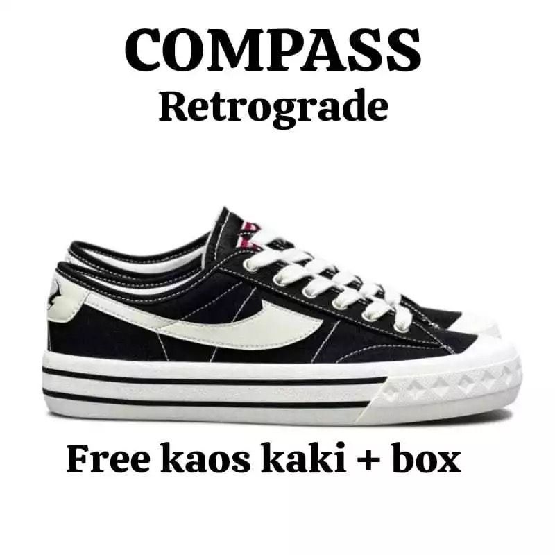 Compass Retrograde Men's Shoes Black White Halfmoon/JP Version | Shopee ...