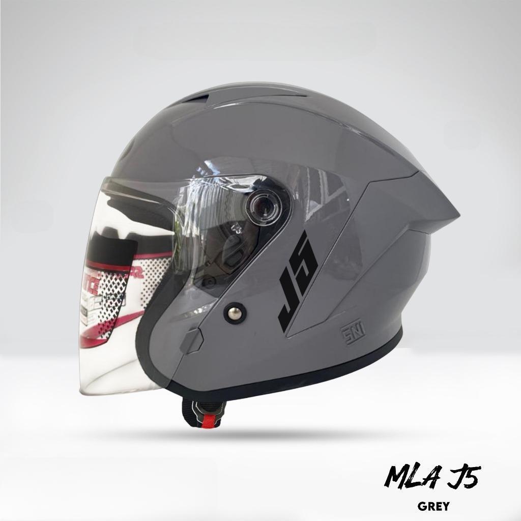 Half Face Helmet MLA CERBERUS BLACK DOF CLEAR VISOR GLASS/Premium ...