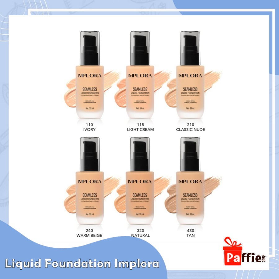 Liquid foundation implora seamless/mate Face Liquid foundation 33ml ...