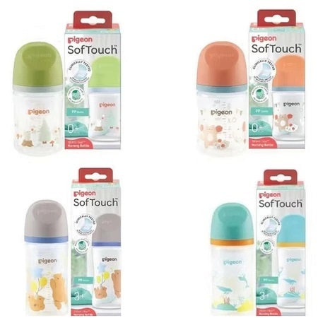 [Plus Box] Pigeon Baby BPP Wide Neck Softouch Nipple Milk Bottle 160 ml ...
