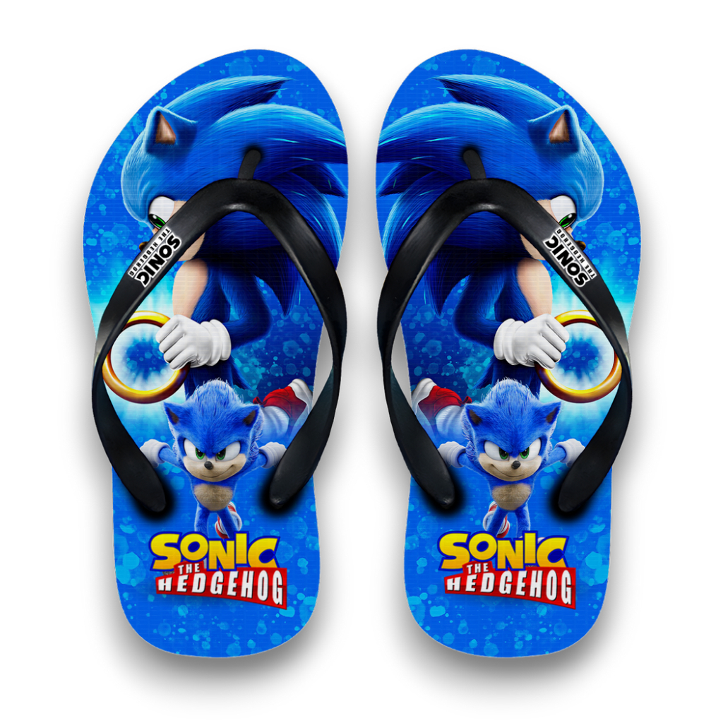SONIC THE HEDGEHOG CHILDREN'S FLIP-FLIP SANDALS | SUPERHERO SANDALS ...