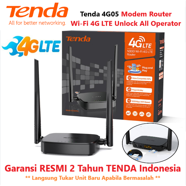 Tenda 4G05 N300 300Mbps Modem Router Wi-Fi 4G LTE Unlock All Operators ...