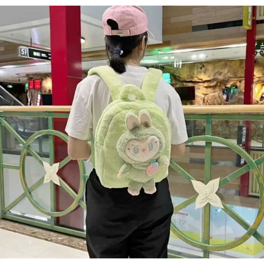 Viral Labubu Bag, Labubu Character Fur Backpack / Adult and Children's ...