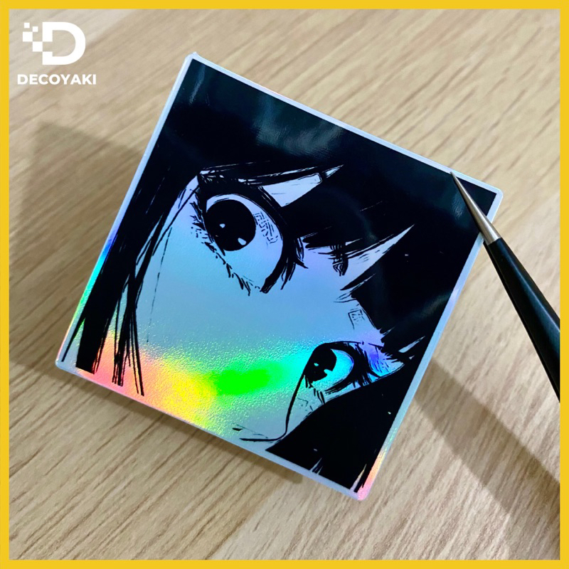 Hologram Anime Eyes Girl Sticker | Shopee Malaysia