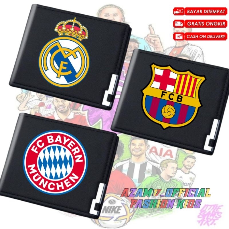 Real MADRID BARCELONA BAYERN MUNCHEN INTER MILAN AC MILAN CLUB WALLET ...