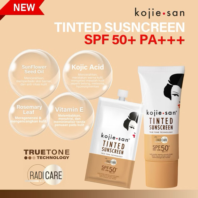 •JEJU Kojie-san TINTED SUNSCREEN SPF 50+ PA++++ | Shopee Malaysia