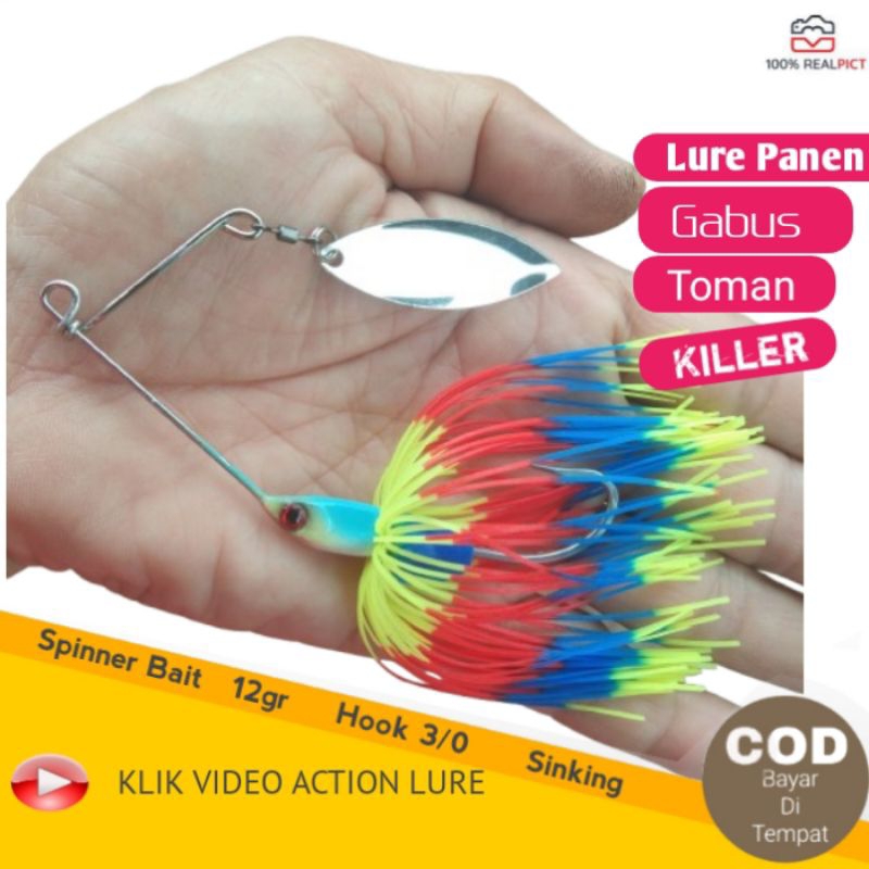 Spinner Bait Casting 12 Gram Cork Casting Bait Toman Sinking Lure Casting Kerandang Tapah ...