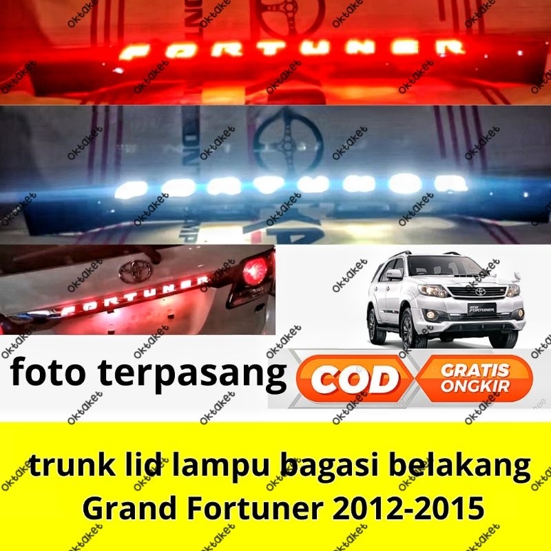 Trunk lid list rear Trunk grand Fortuner LED Running lights 2012 2013 ...