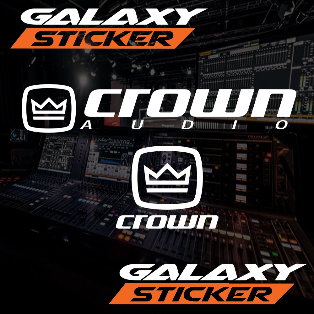 Cutting sticker box hardcase sound system crown. crown audio logo ...