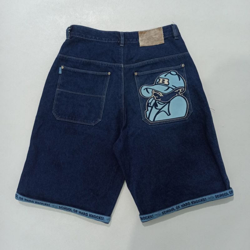 Y2k JORTS SoHK SCHOOL OF HARD KNOCKS NOT JNCO FUBU ECKO DOGTOWN EVISU ...