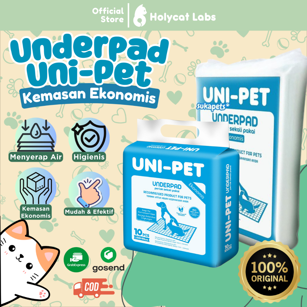 Holycatlabs Unipet Underpad Unipad Pee And Give Birth To Cat Dogs Pee ...