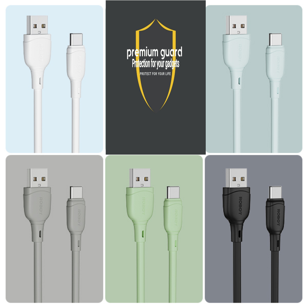Data Cable Robot Type C 2.4A Colorfull 100cm | Shopee Malaysia