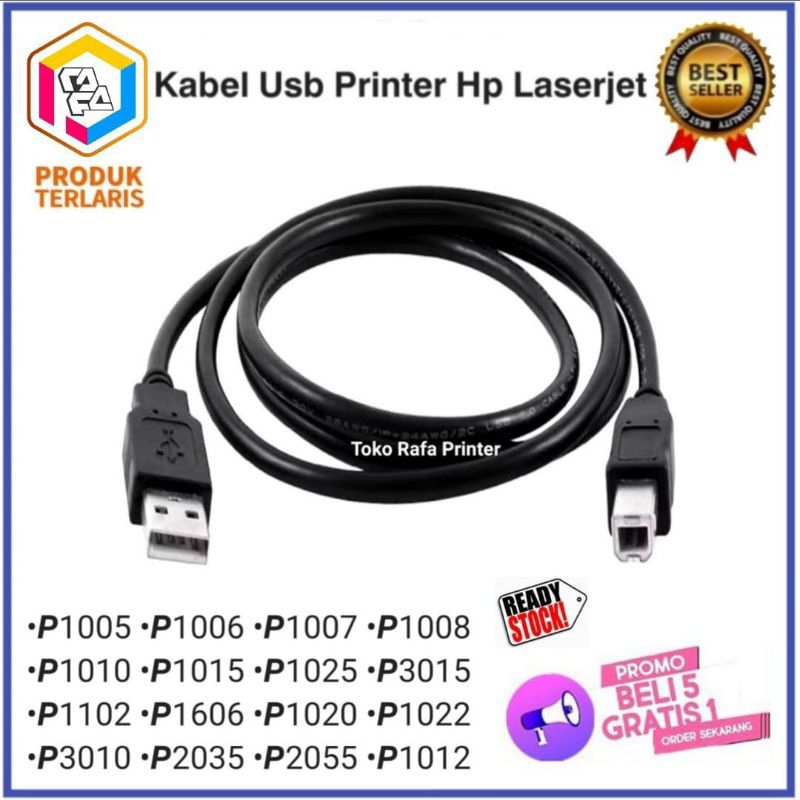 Hp Laserjet Printer Usb Cable P1005 P1006 P1007 P1008 P1010 P1015 P1025 ...