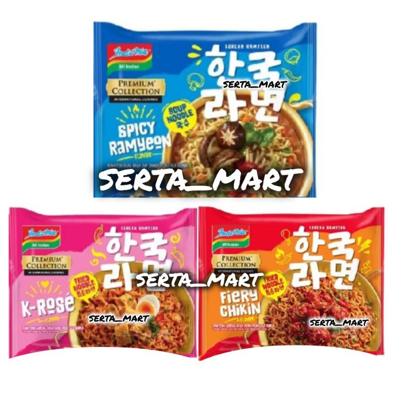 Indomie Korean Spicy Ramyeon 83gr / Fiery Chikin / K-Rose - Indomie Premium Collection Korean ...
