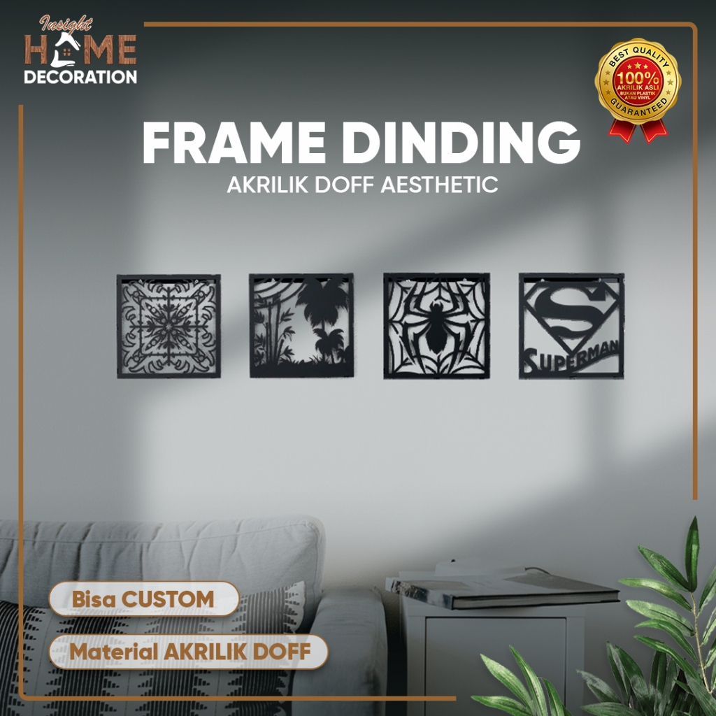 Aesthetic Laser Cutting Doff Acrylic Wall Decoration | Shopee Malaysia