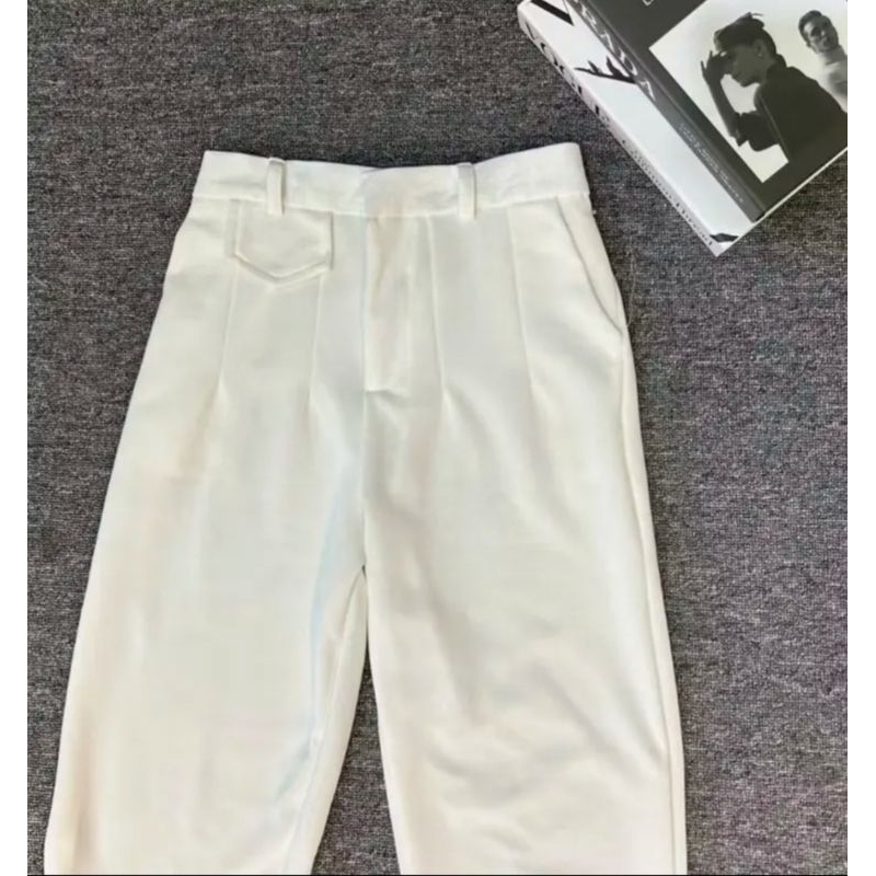 ORO PANTS Highwaist Loose Pants Trousers - Premium Knit Anti-Wrinkle ...