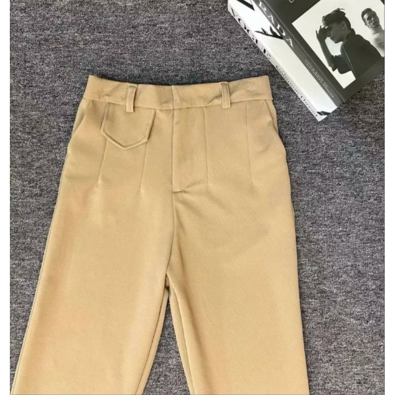 ORO PANTS Highwaist Loose Pants Trousers - Premium Knit Anti-Wrinkle ...