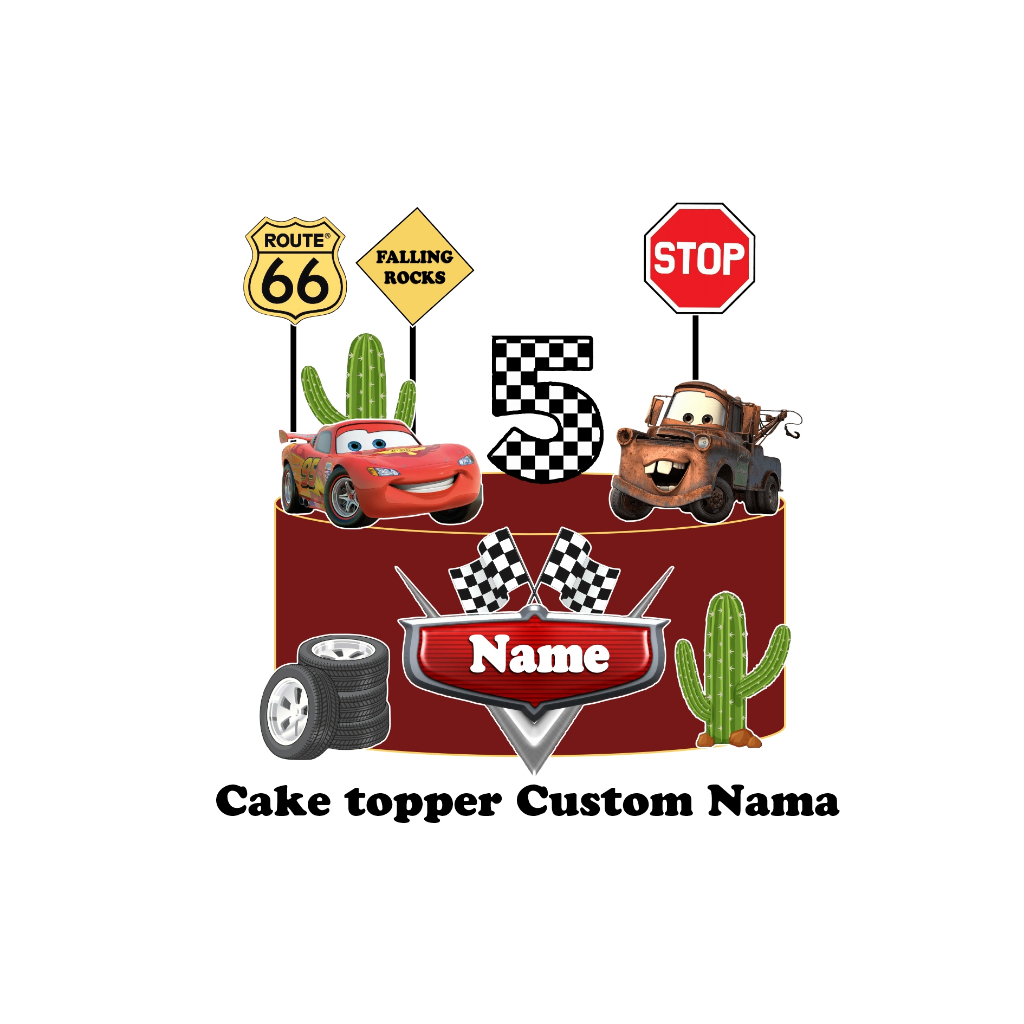 CAKE TOPPER CARS MCQUEEN | Shopee Malaysia