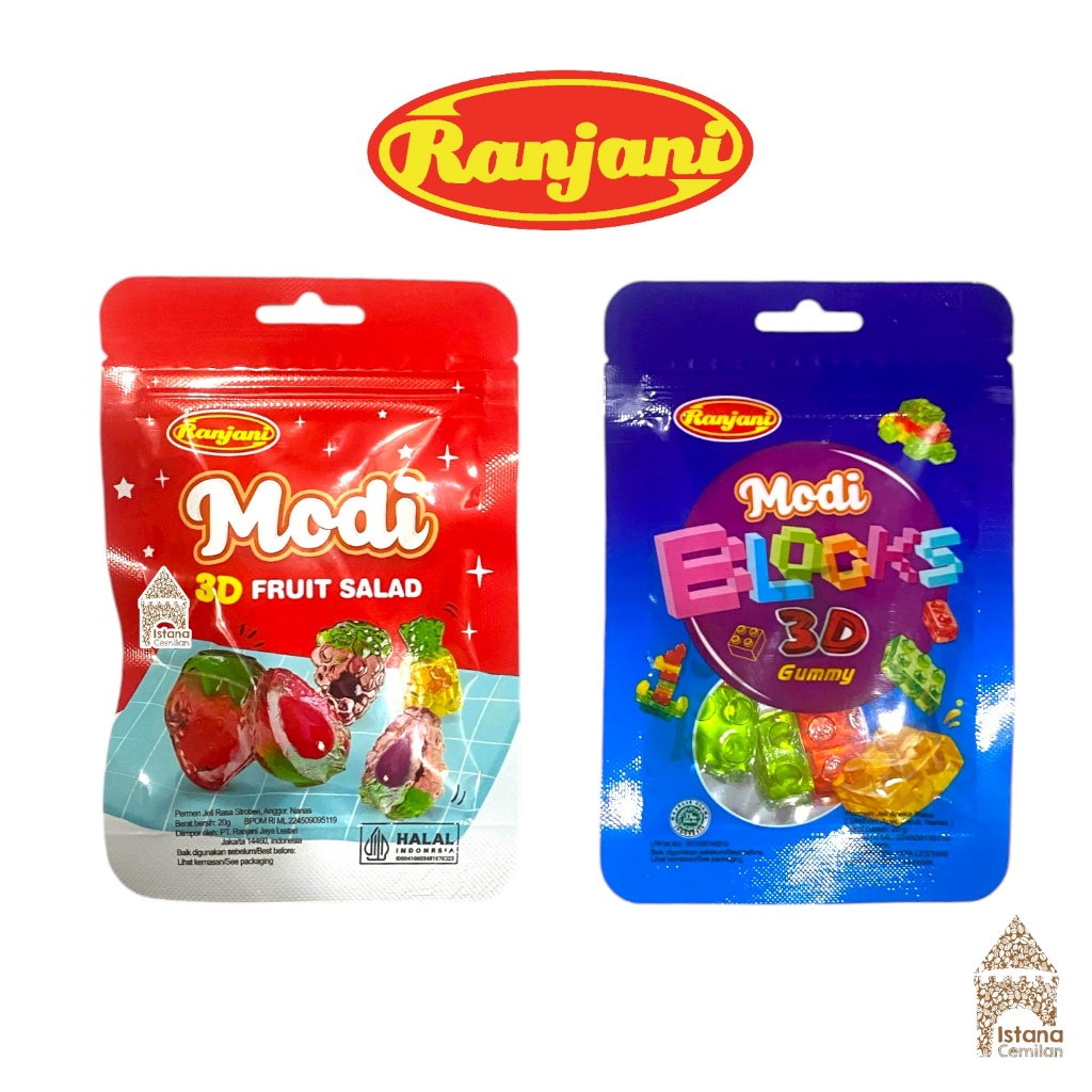 Modi 3D Blocks / Fruit Salad Chewy Jelly Candy UNIT | Shopee Malaysia