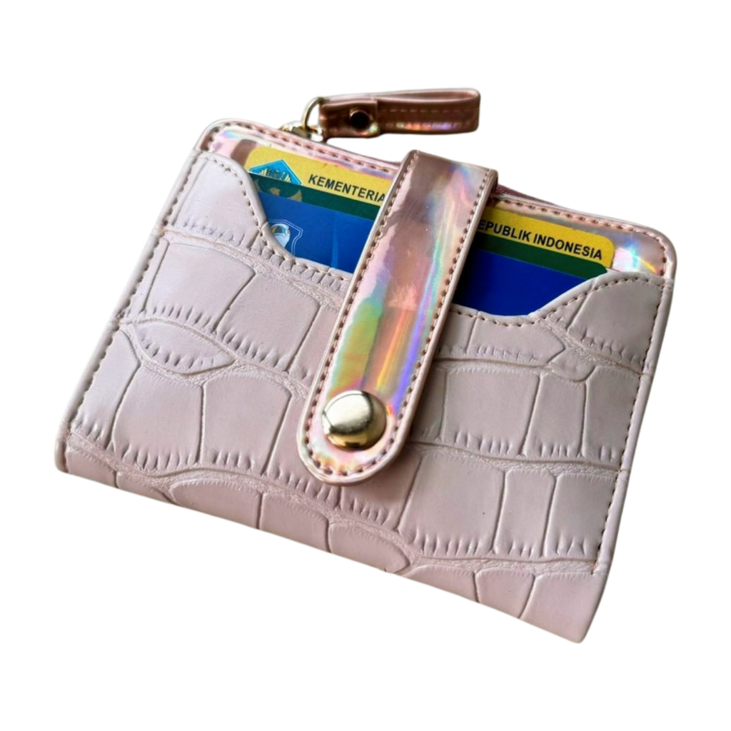 Women's Wallet with Cards and Money, Korean Trend Model, Croco ...
