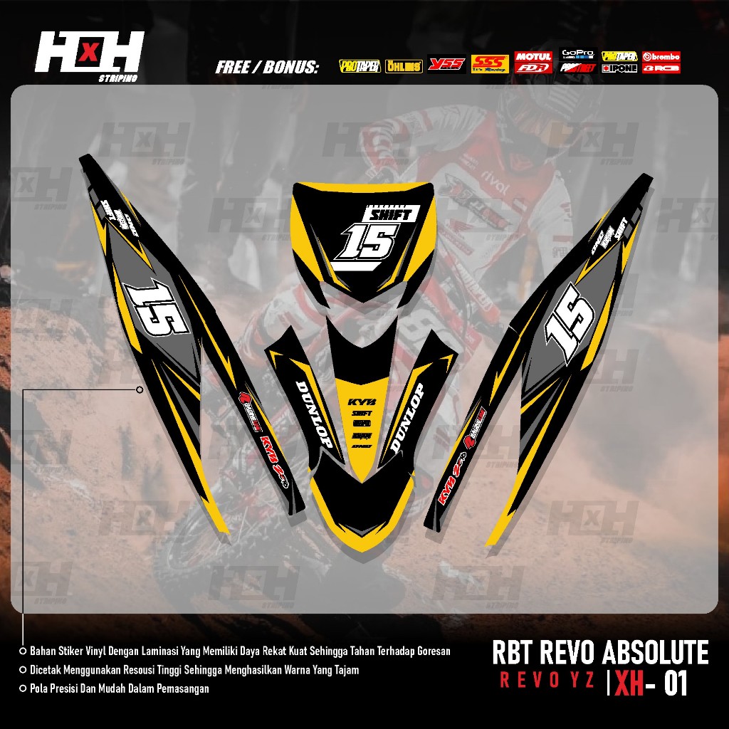 Sticker l semi fullbody rbt REVO ABSOLUTE rbt VEGA Duck MODIF SUPERMOTO ...