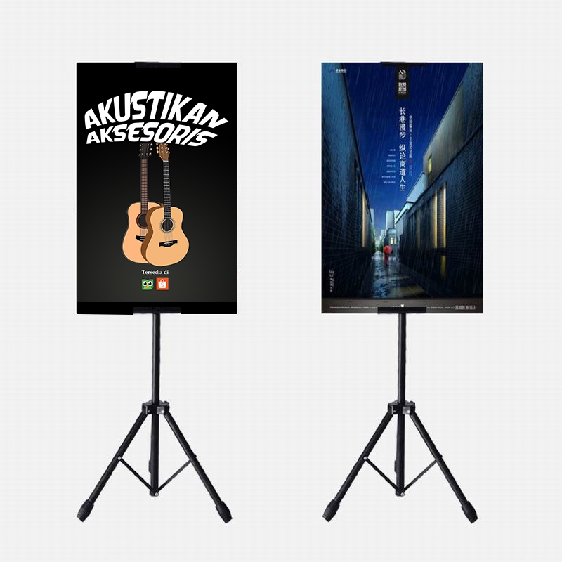 Telescopic Banner Stand 3 Section Aluminum Banner Advertising Board ...