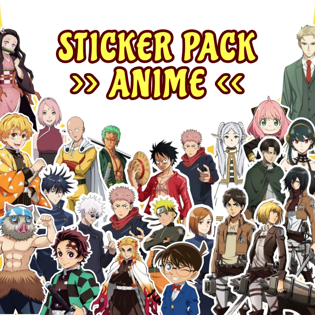 Anime Sticker Pack | Anime Stickers | One Piece Sticker | Naruto ...