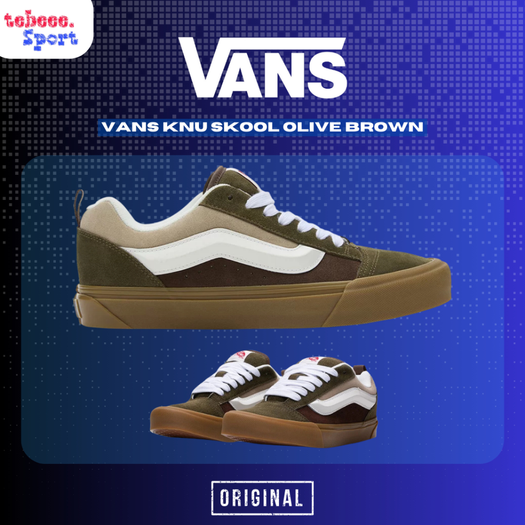 Vans Knu Skool Olive Brown (Original) | Shopee Malaysia