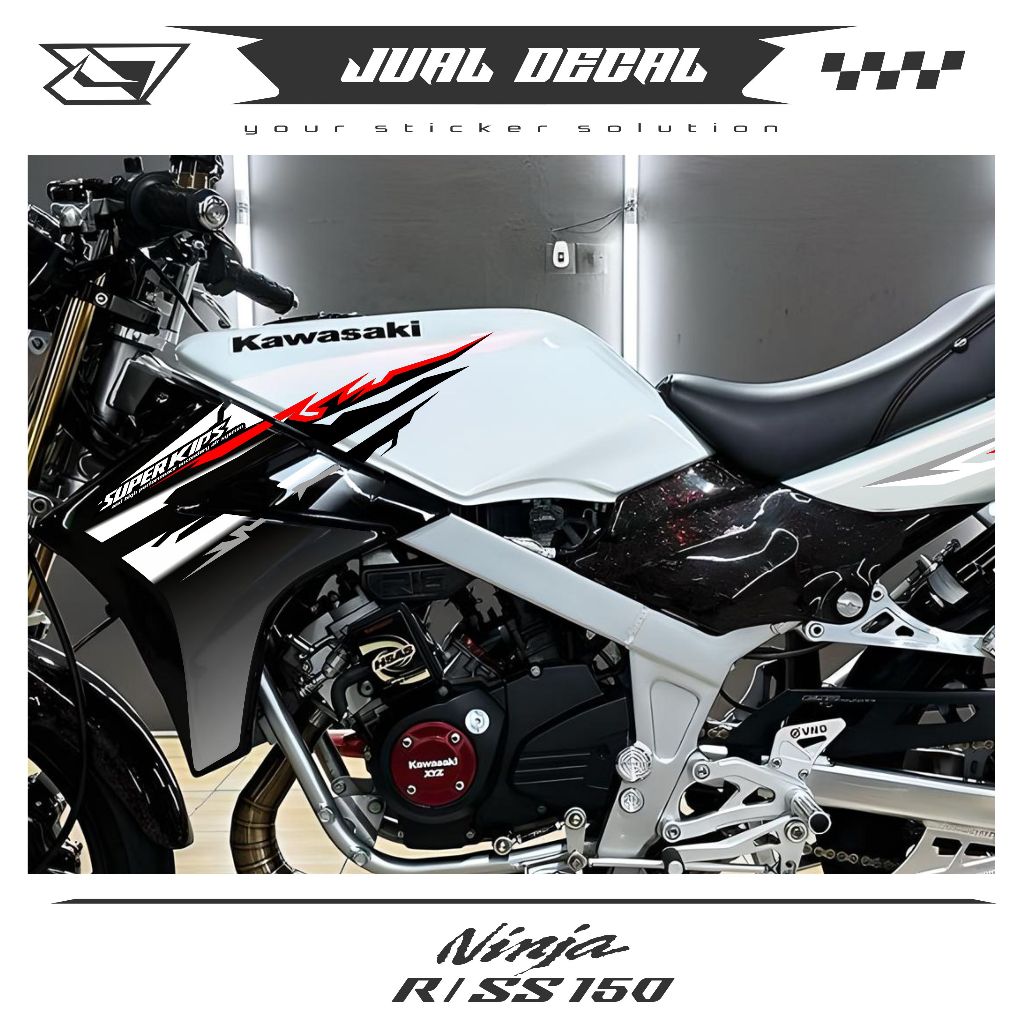 PUTIH Kawasaki Ninja SS Sticker Striping Kawasaki Ninja R 150 ...