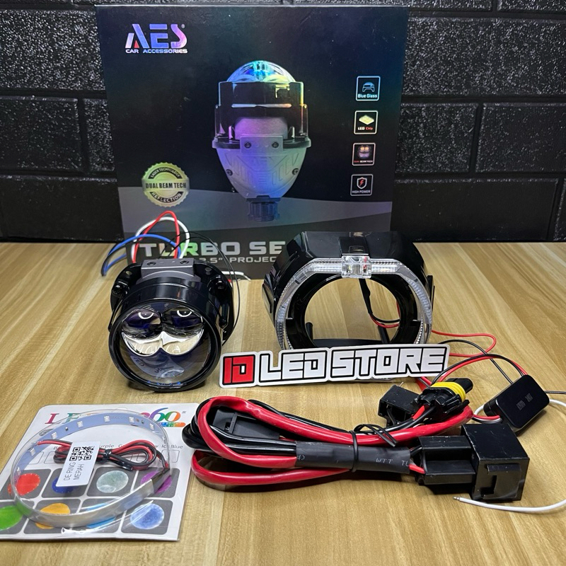 Complete Package Biled Aes Turbo SE DLB 2.5 inch Dual Low Beam 70 Watt ...