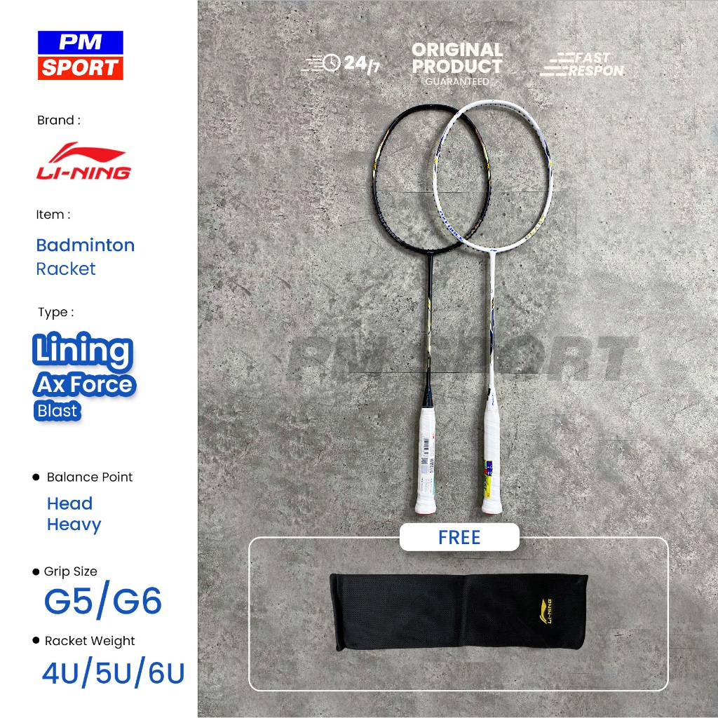 BADMINTON Racket / BADMINTON LINING AX FORCE BLAST NEW ORIGINAL ...