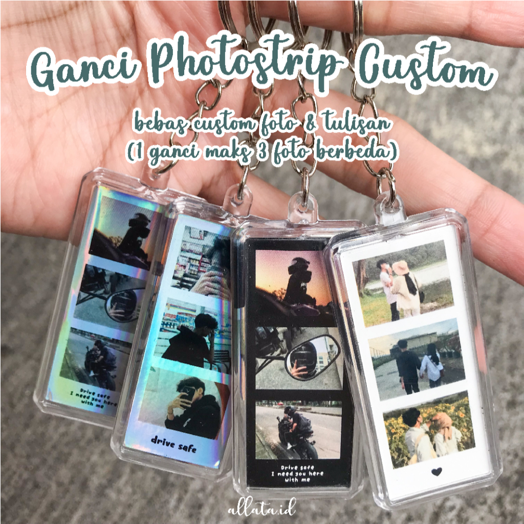 GANTUNGAN [3 Photos] Custom Photostrip Keychain | Hologram Acrylic ...