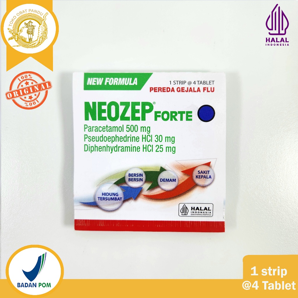 Neozep FORTE STRIP 4 TABLETS / HEAD PAIN / FLU / DEMAM | Shopee Malaysia