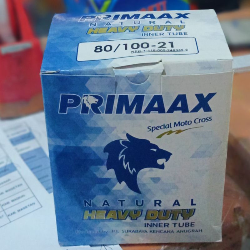 Inner TUBE PRIMAAX 90 90 Ring 21 HD HEAVY DUTY INNER TUBE BD PRIMAX 80 100 RING21 275 250 300 ...