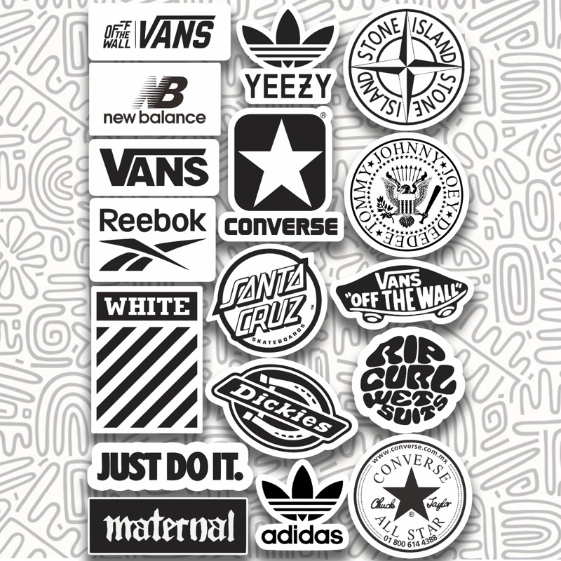 Aesthetic Brand Sticker Pack || Nike maternal vans stones island ...