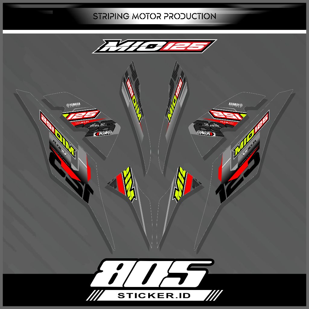 Mio M3 TRANSPARENT STICKER STRIPING/MIO Z/MIO 125 VARIATION STICKERS ...