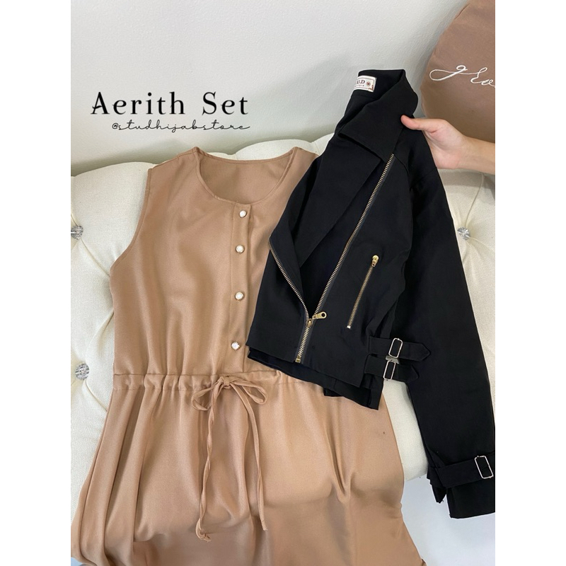 Aerith Aerith Cosplay Jacket Dress Set by Studhijabstore | Shopee Malaysia