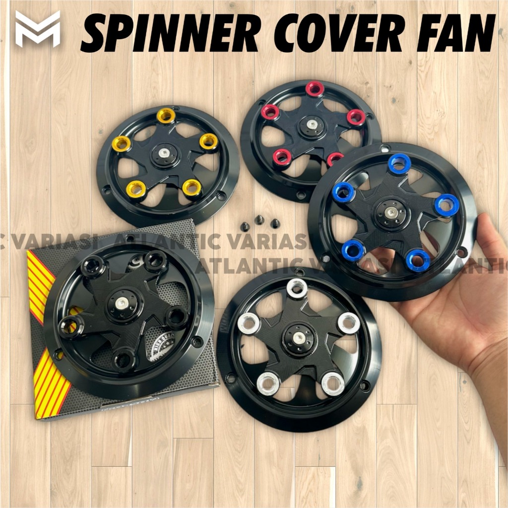 MESIN Spinner FAN Engine Cover Aluminum cnc DESIGN Round PNP VESPA LX ...