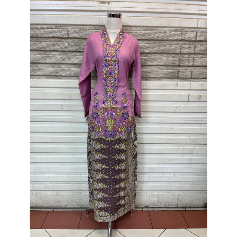 KATUN Kebaya Suit Flower Kebaya Kebaya Cotton Jumbo Skirt Set | Shopee ...