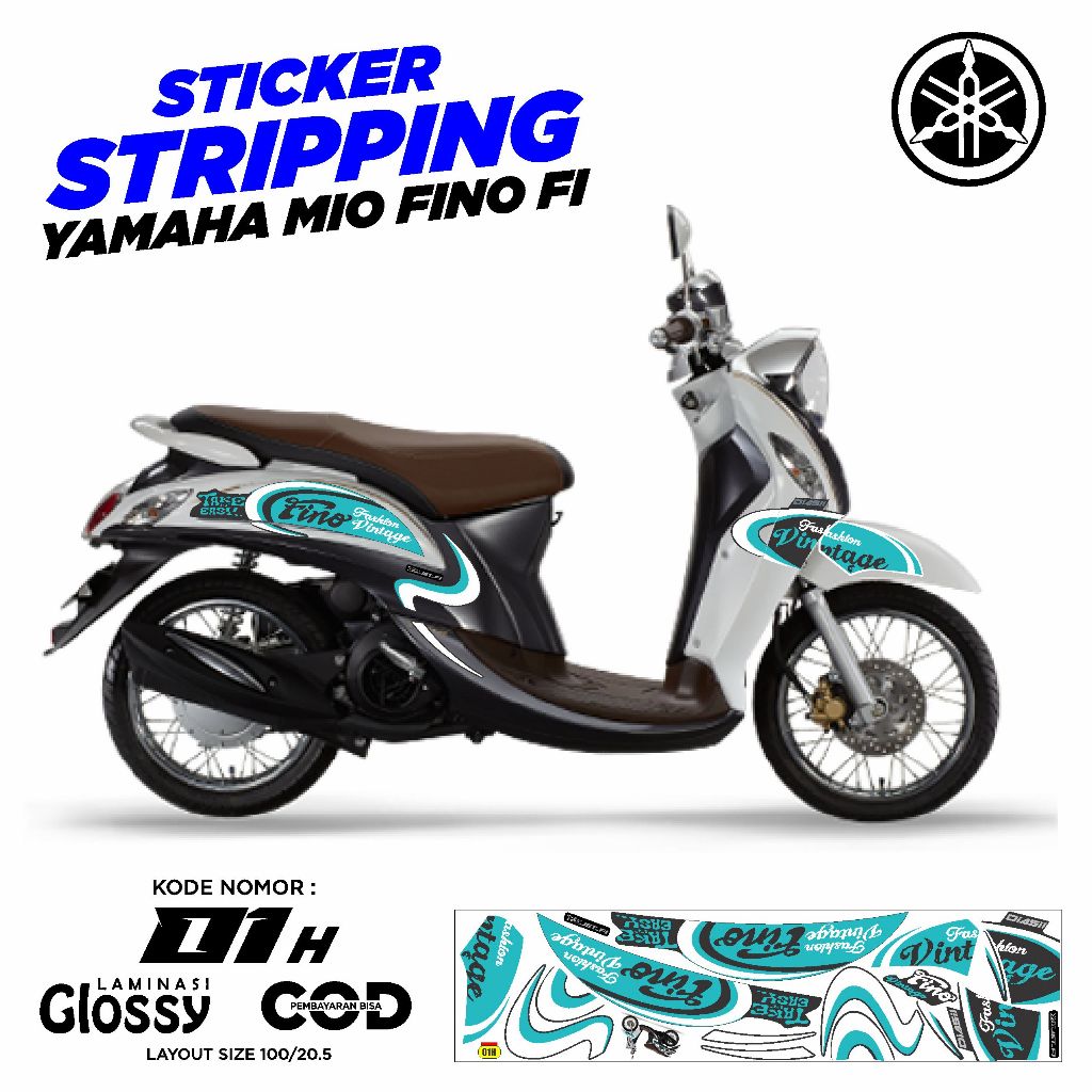 Yamaha fino body sticker striping fino mio fino fi motorbike sticker ...