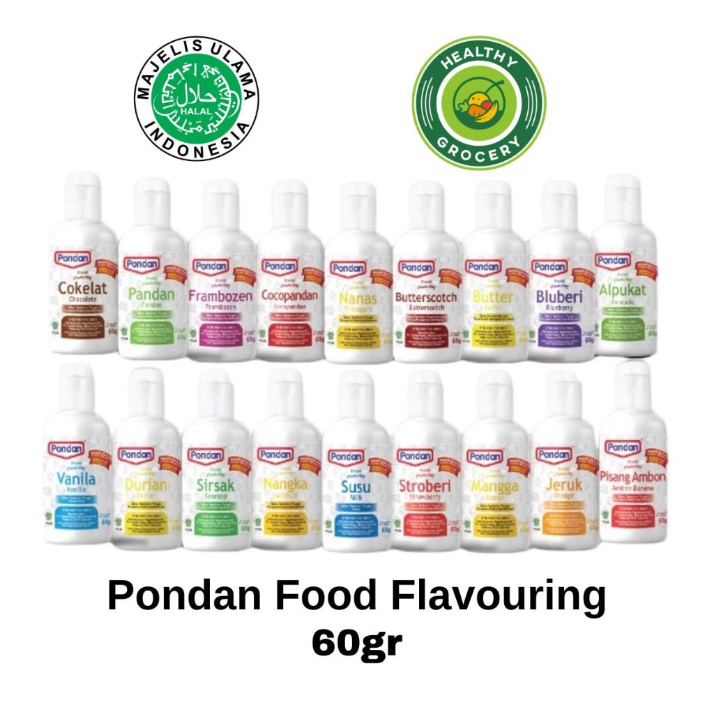 Pondan Food Flavouring All Varian 60gr/Pondan Food Flavor | Shopee Malaysia