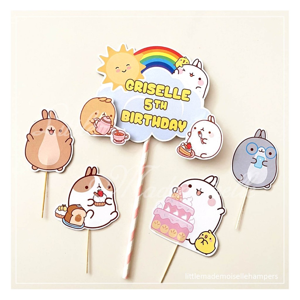 Molang birthday cake Topper | Shopee Malaysia
