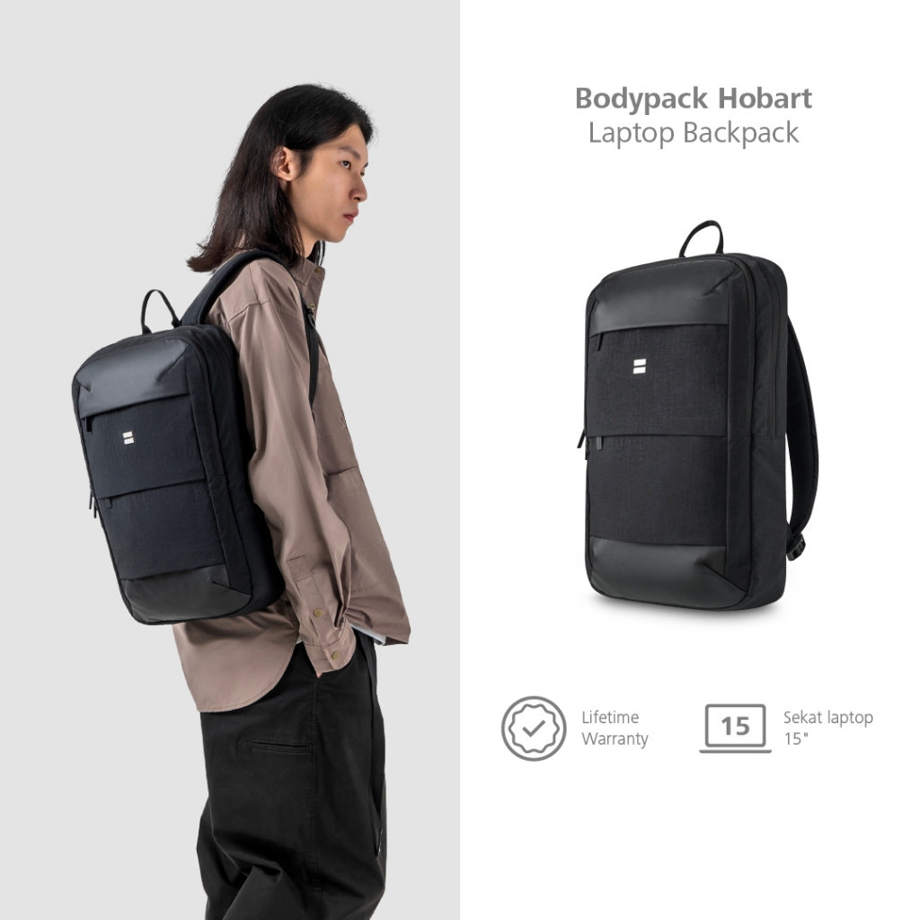 HITAM Hobart 15 Inch Laptop Bodypack Practical School Work Backpack ...