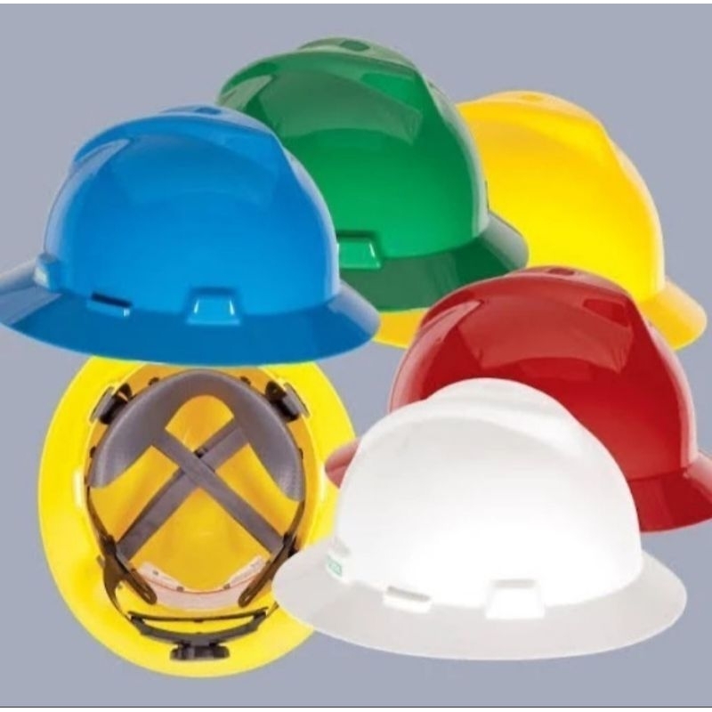 Safety Helmet Full Brim MSA Original + Fastrex USA | Shopee Malaysia