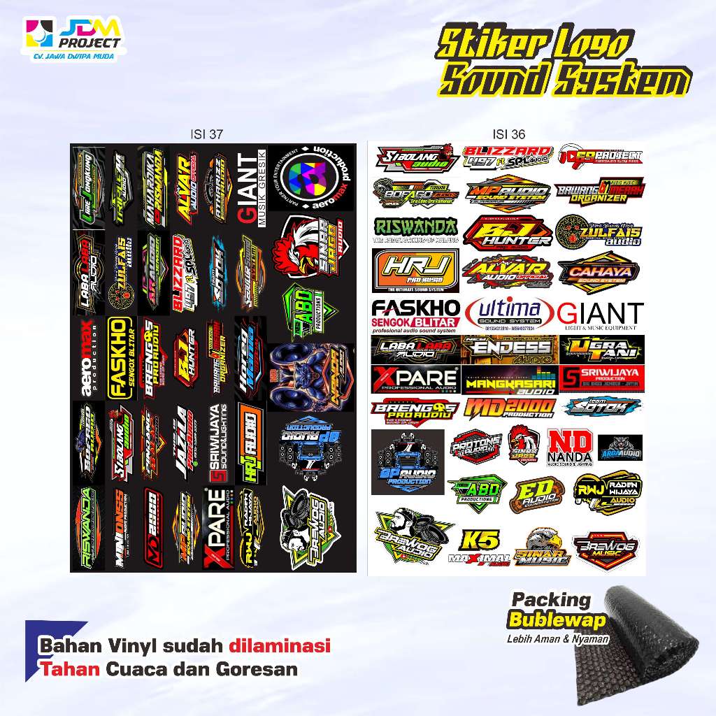 Jdm Project - Sticker Sound System Brewok Sriwijaya Brengos HRJ (PACK ...