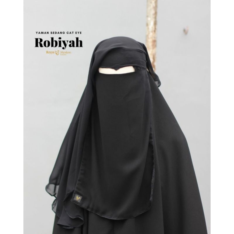 Robiyah Niqab/ Niqab Yemeni Medium Cat Eyes Rempel/ Medium Yemeni Veil Cat Eyes/ Niqab Yemeni ...